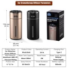 Car Waterless Diffuser for Essential Oils 300ml Dual Nozzle Battery ...