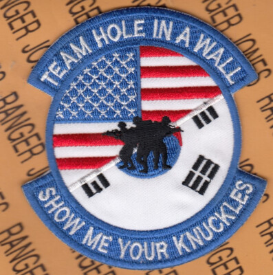 USAF Air Force 51st Security Forces Sq SFS Hole in the Wall 3.75" patch ...