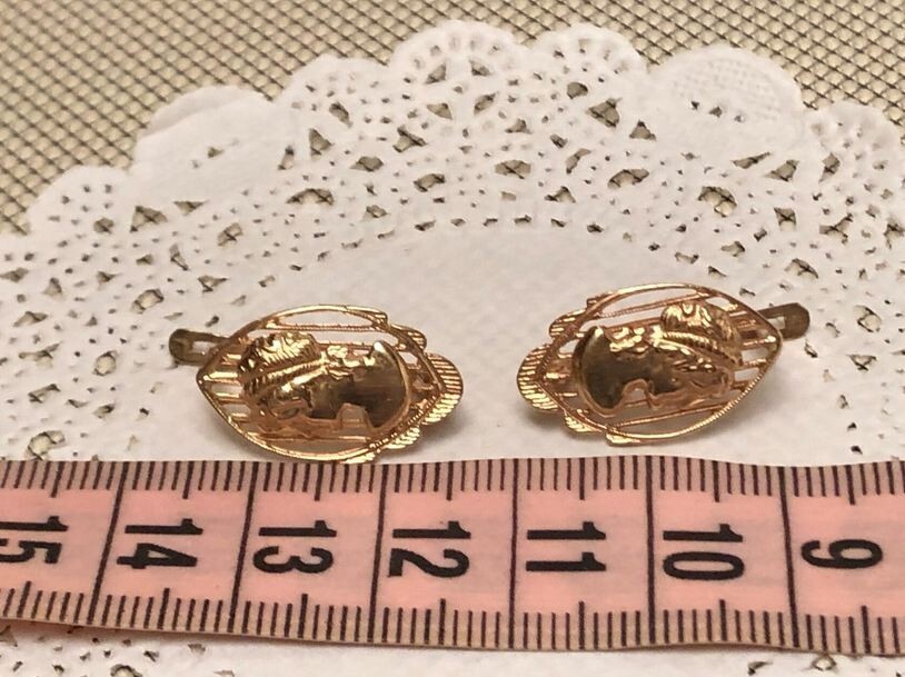 Vintage Soviet Russian Rose Gold 583 14K Earrings Cameo Women's Jewelry ...