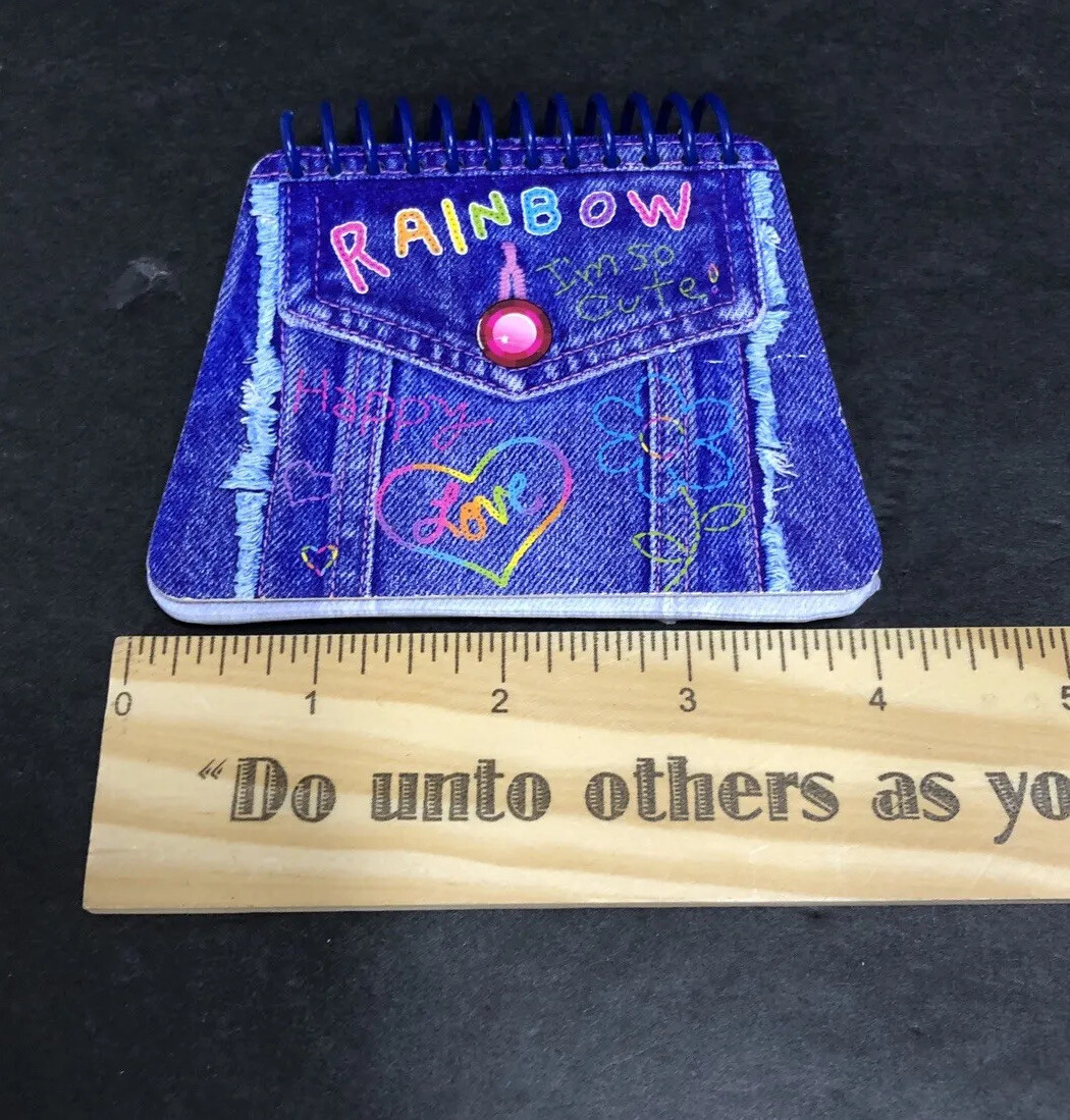 Lisa Frank Purse Notepad. Rainbow Love Denim Pocket Design. Free ...