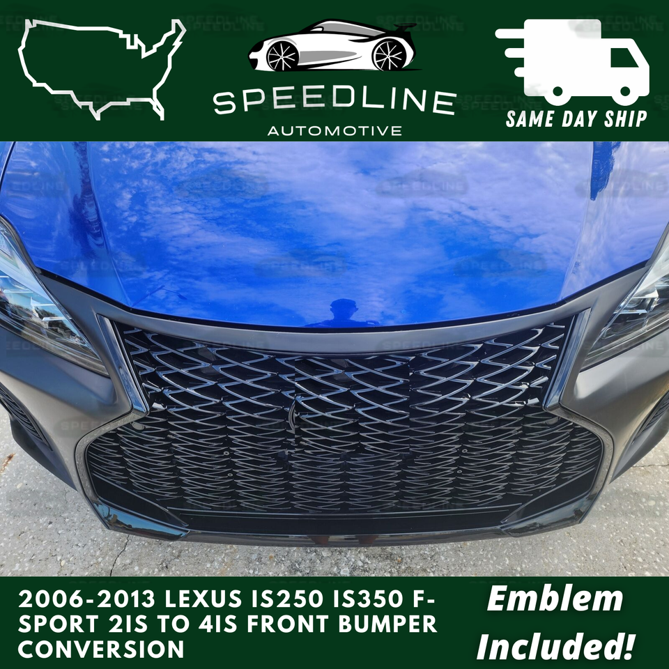2IS to 4IS Front Bumper Conversion For 06-13 Lexus IS250/350/C to 2017 ...