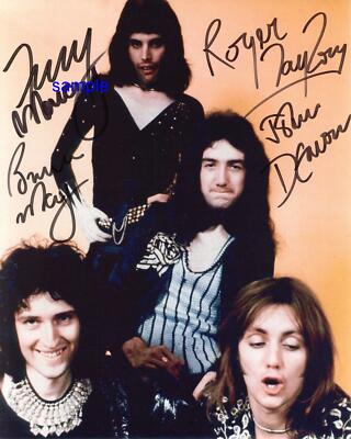 QUEEN BAND REPRINT 8X10 AUTOGRAPHED SIGNED PHOTO MAN CAVE FREDDIE ...
