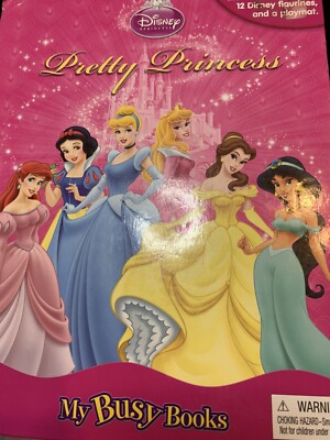 Disney Pretty Princess Busy Book With 11/12 Figures & Play Mat Used ...