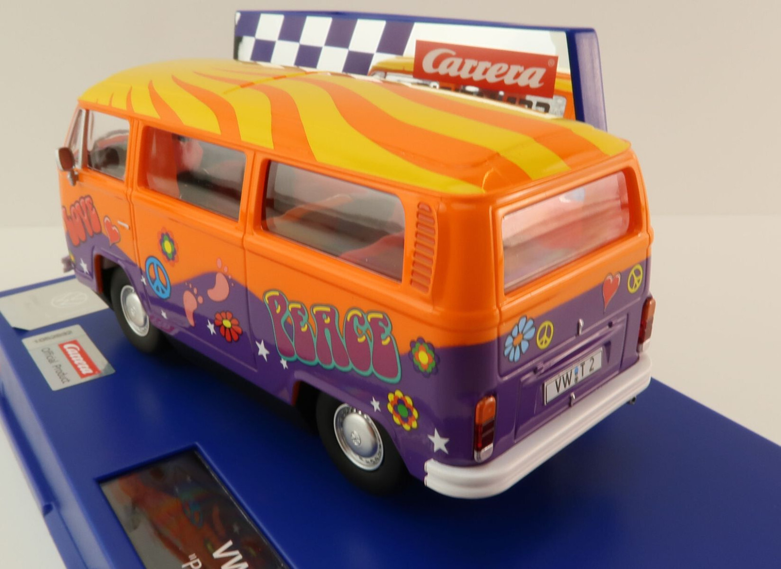 Carrera 31095 Digital 1:32 Volkswagen VW Bus Panel Van T2b Peace & Love ...