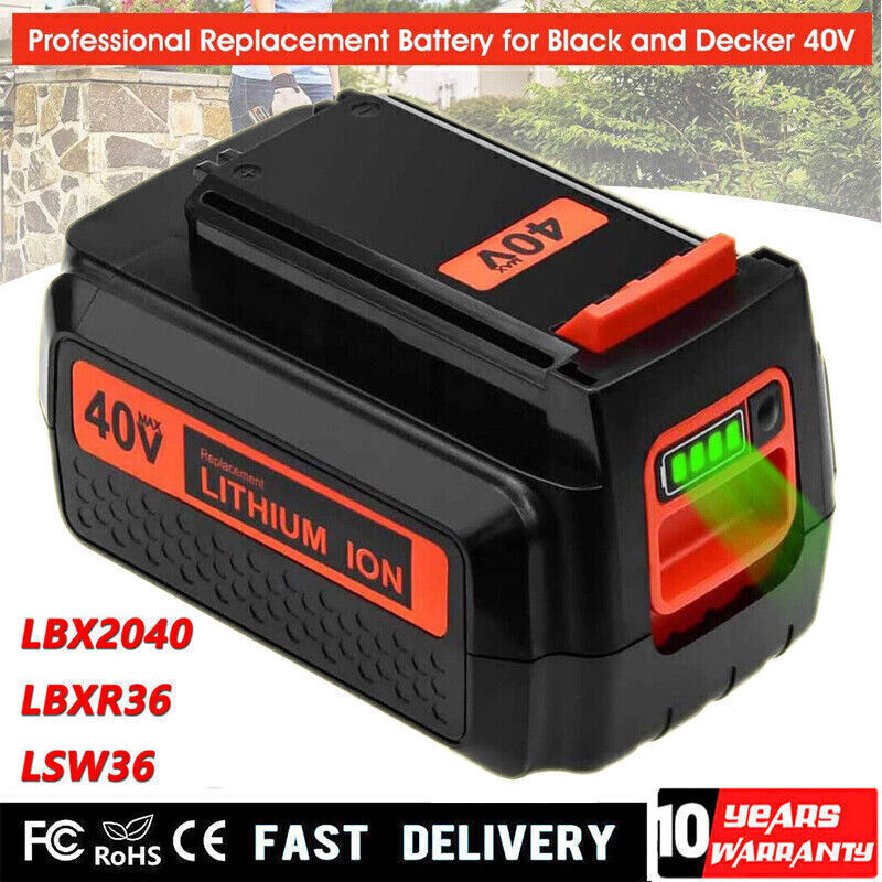 40 Volt for Black and Decker 40V Max 5.0Ah Lithium Battery LBX2040 LBXR36 LBX36 | eBay