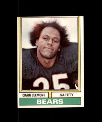 1974 TOPPS FOOTBALL CARD CHICAGO BEARS #283 CRAIG CLEMONS NR.MINT/MINT ...