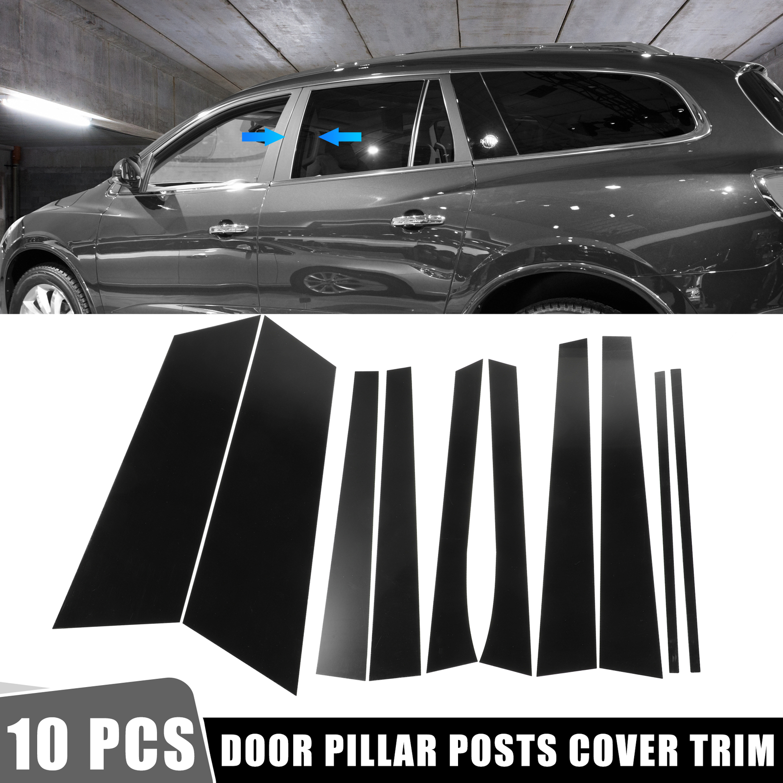 10 Pcs Door Cover Panel Trim Pillar Posts Stickers for Buick Enclave ...
