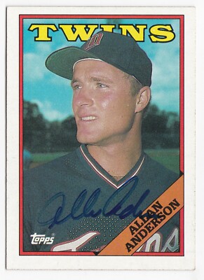 Allan Anderson Autograph On A 1988 Topps - Minnesota Twins | eBay