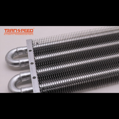 4 Pass Universal Trans Oil Cooler Kit Aluminum 5/16" 4 Row Transmission ...