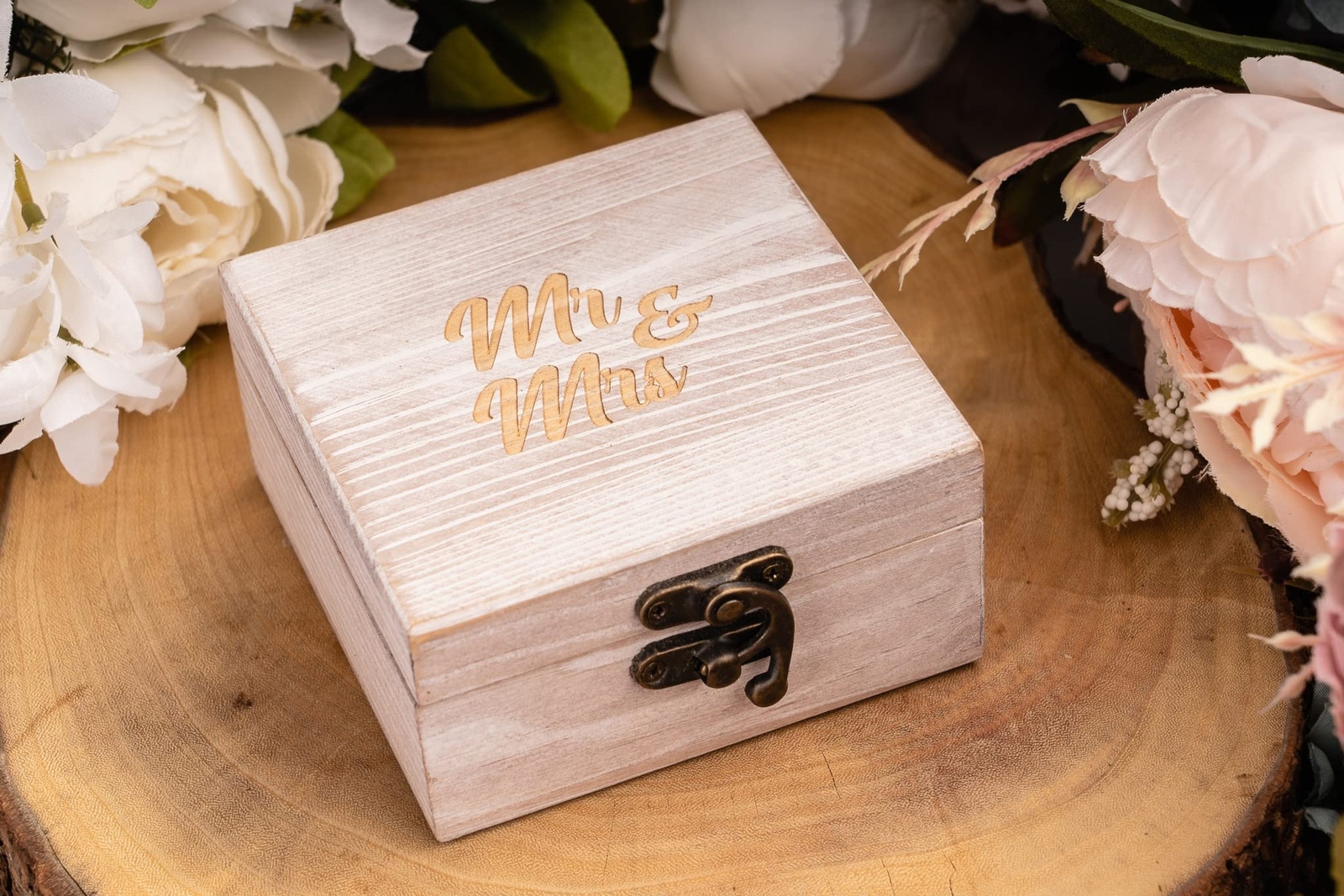 Strova Wooden Ring Box for Wedding Rings and Couple Jewelry - Engraved ...
