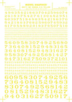NEW Woodland Roman R.R. Numbers Yellow 1/16-5/16" Train Decal Sheet ...