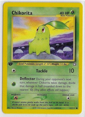 POKEMON WOTC Neo Genesis NM 1st Ed Common 1ST PARTNER Gen2 Starter #53 ...