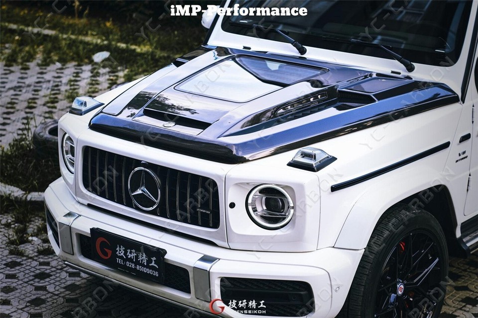iMP PCF Hood Bonnet w/ Glass for 2018-2022 Mercedes Benz W463A G63 & G ...