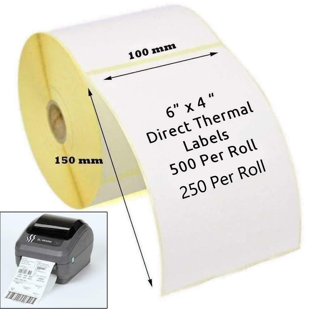 Thermal Address Labels Large Self Adhesive Sticky 150mm x 100mm 6" x 4 ...