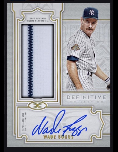 2020 Topps Definitive Legend Autograph Relic Patch-WADE BOGGS (Bunt ...