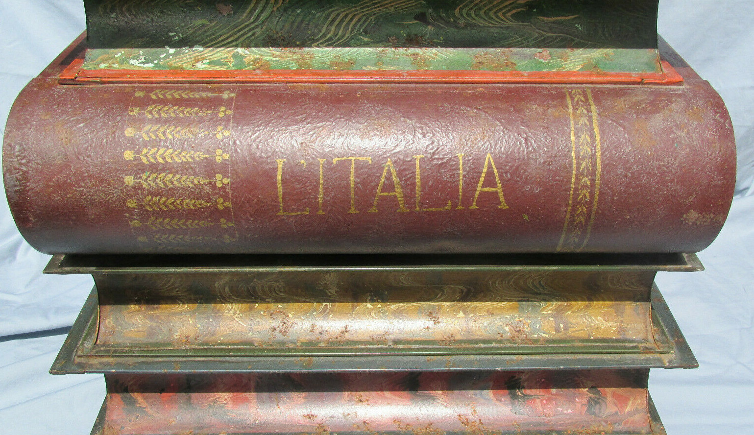 Vintage Italian Tole Stacked Books Accent End Table (B) | eBay