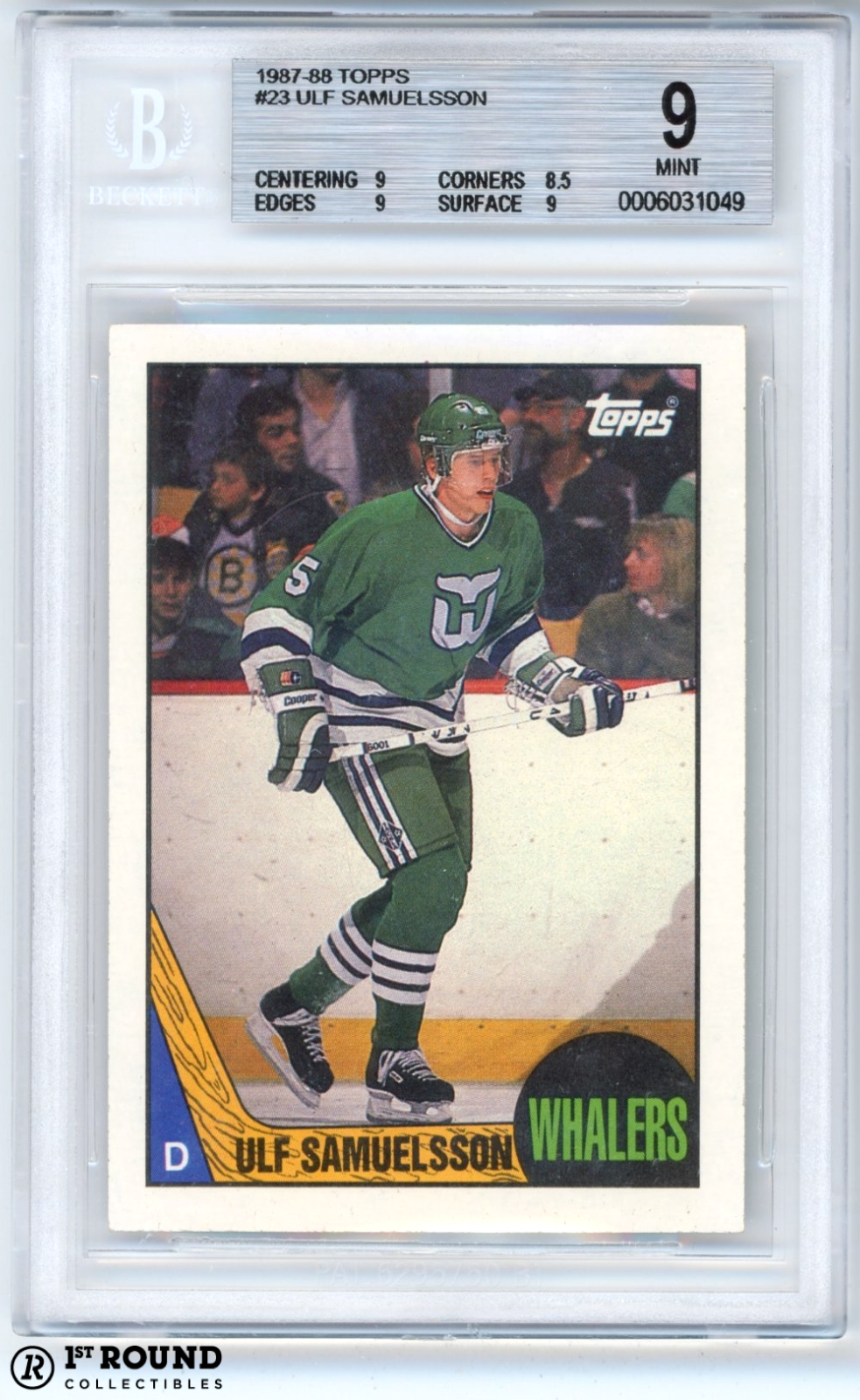 POP 1: Ulf Samuelsson RC BGS 9: 1987-88 Topps Rookie Card | eBay