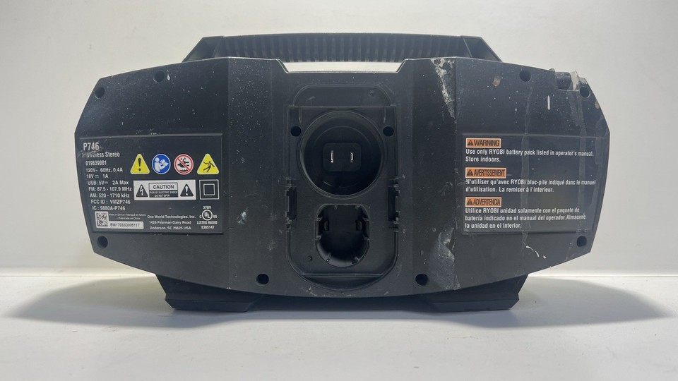 RYOBI P746 One+ 18V Bluetooth Hybrid Radio - 2 Speaker - Tool Only | eBay