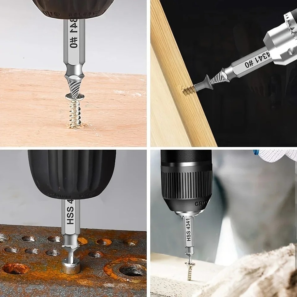 6 Pro Damaged Screw Extractor Drill kit Stripped Broken Stuck Screw ...