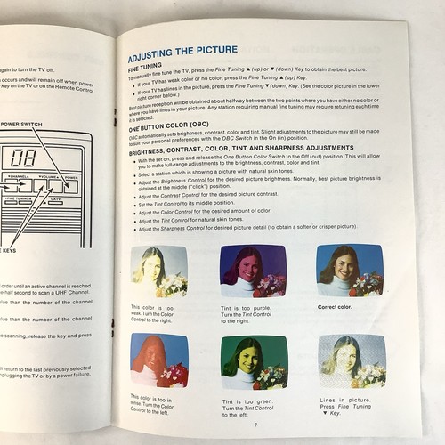 Sears Random Access Remote Control Color Television 1983 Users Guide ...