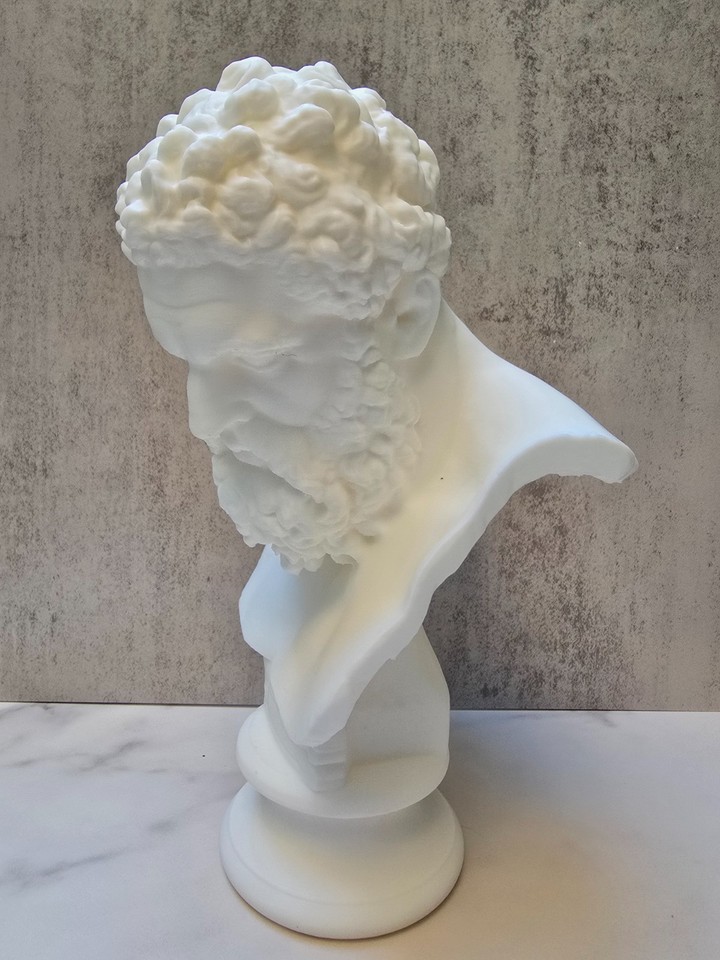 Hercules Bust Head Sculpture - 3D Printed Greek Mythology Roman Art ...