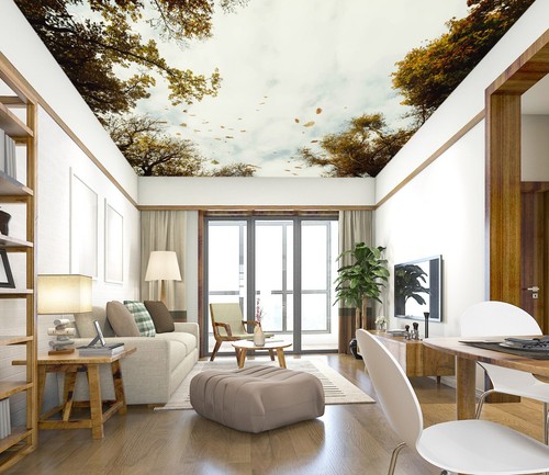 3D Nature Forest G4280 Ceiling WallPaper Murals Wall Print Decal Deco ...