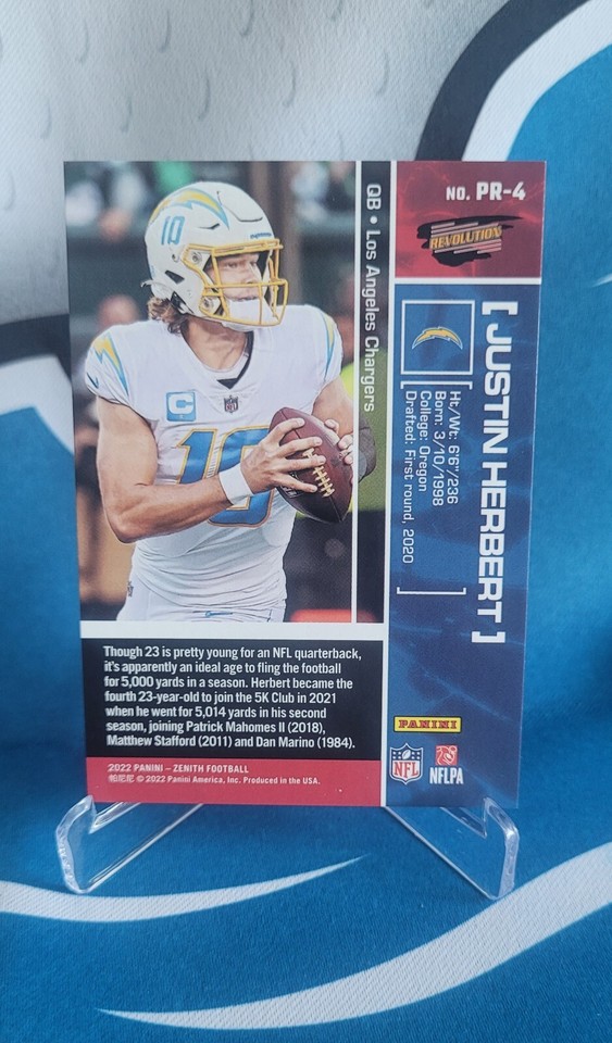 2022 Panini Zenith - Pacific Revolution #PR-4 Justin Herbert Los ...