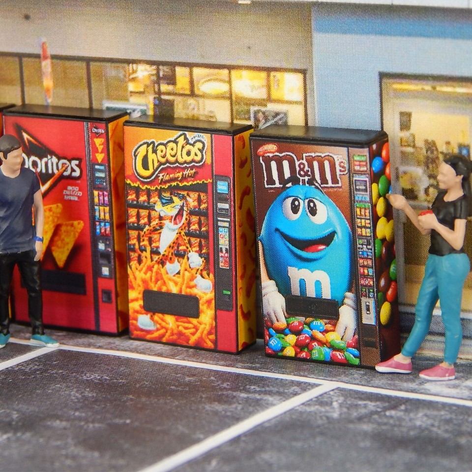 1/64 Diorama Display Vending Machine SNACKS Model City Scene Accessory ...