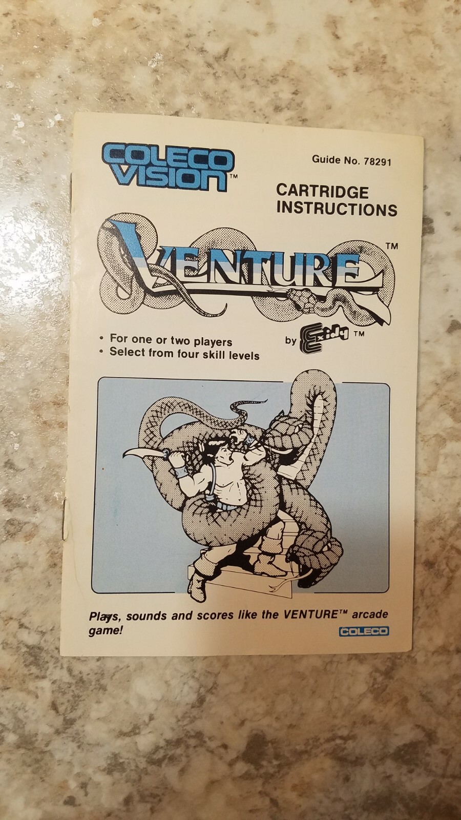 Vintage Colecovision Venture (1982) Video Game Manual Only, Clean | eBay