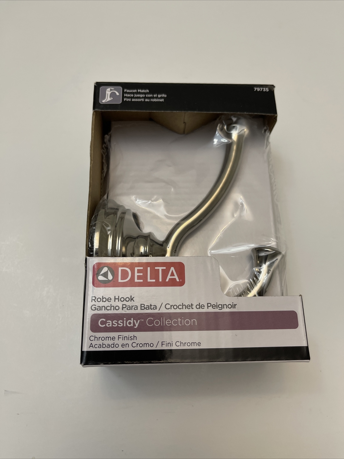 Delta Faucet 79735 Cassidy Double Robe Hook POLISHED CHROME | eBay