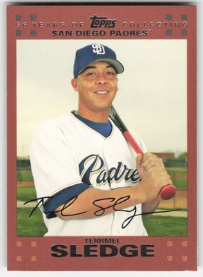 Terrmel Sledge 2007 Topps #534 Copper #/56 54091 | eBay