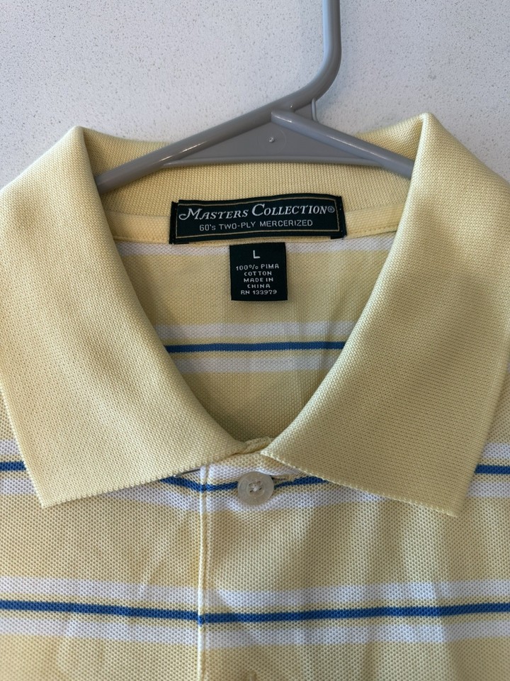 Masters Collection Green Golf Polo Shirt Men's Size L Embroidered Logo ...