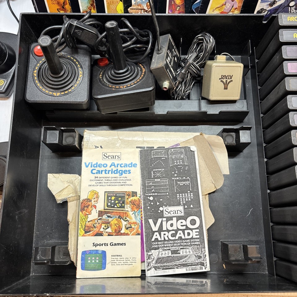 Vintage SEARS Tele-Games Video Arcade ATARI 2600 System LOT in Original ...