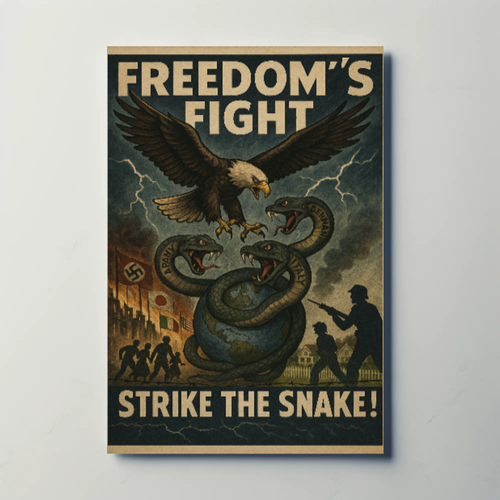 Freedom's Fight WWII Propaganda Poster | eBay