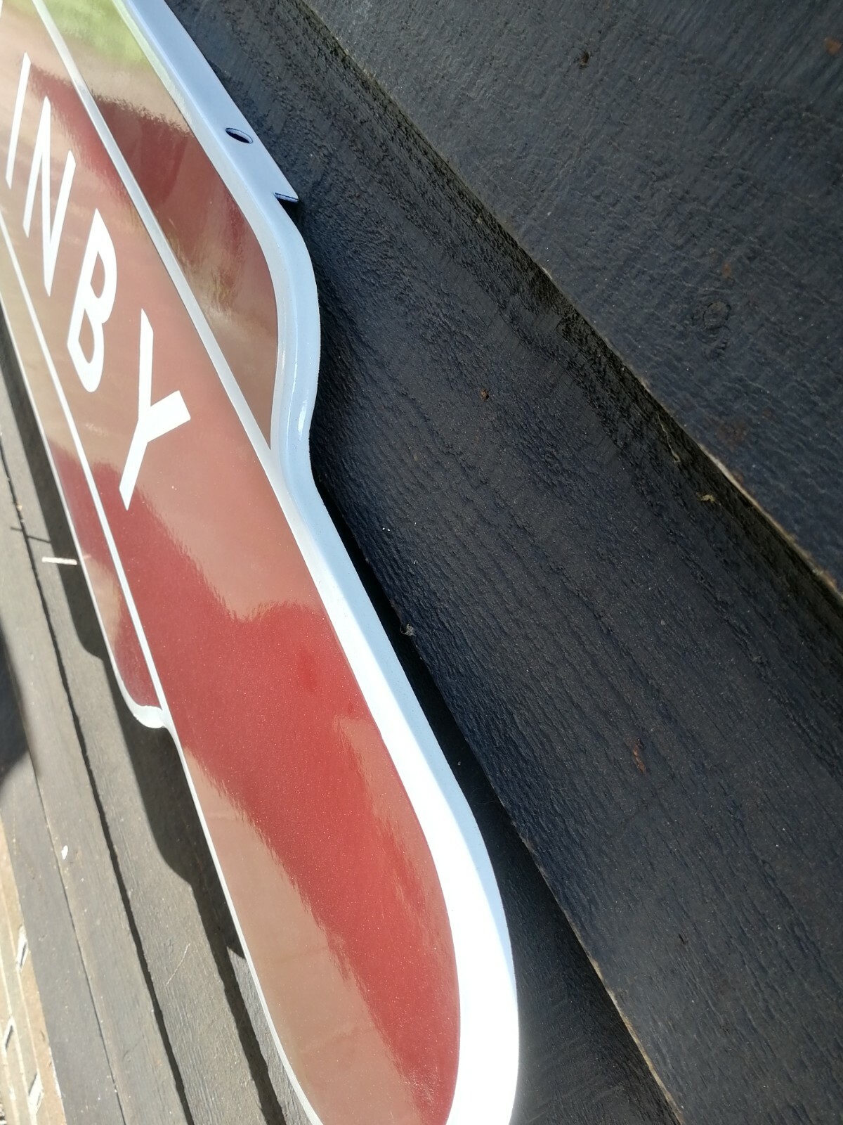 LINBY totem enamel sign British Rail station BR sign train linby sign ...