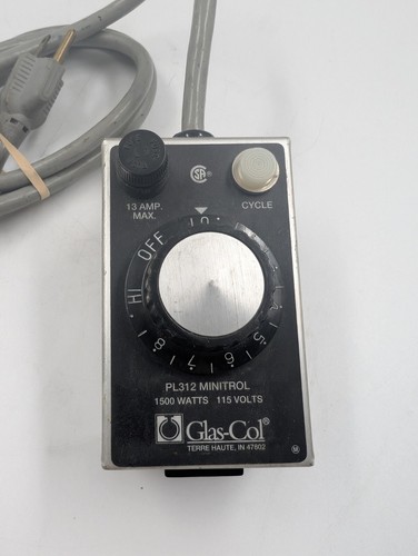 OEM GLAS-COL PL-312 MINITROL Mantle Heater TEMPERATURE CONTROL - 1500W ...