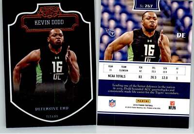 Kevin Dodd 2016 Panini Knight’s Templar Foil #267 Clemson Titans RC ...