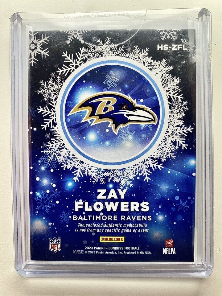 2023 Panini Donruss Zay Flowers Rookie Sweaters Patch Card NFL Ravens ...