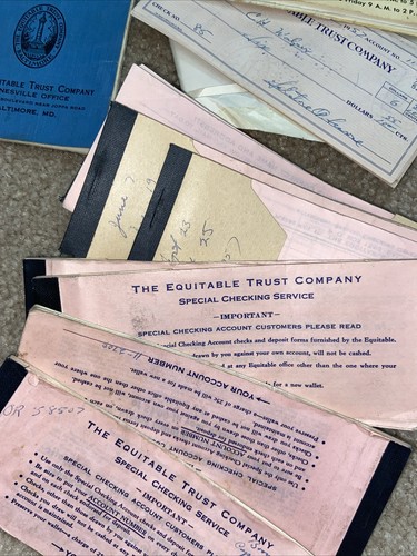 Large Lot Of Equitable Trust Company Checks, Bank Statements 1950s | eBay