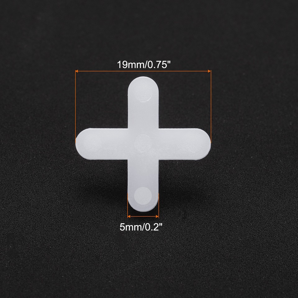 200pcs Tile Spacers 5mm Hard Plastic Cross Tiles Leveler Spacer for ...