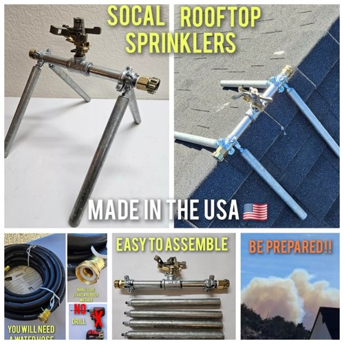 Rooftop Sprinkler (SoCal) Wildfire Ember protection Sprinkler Already ...
