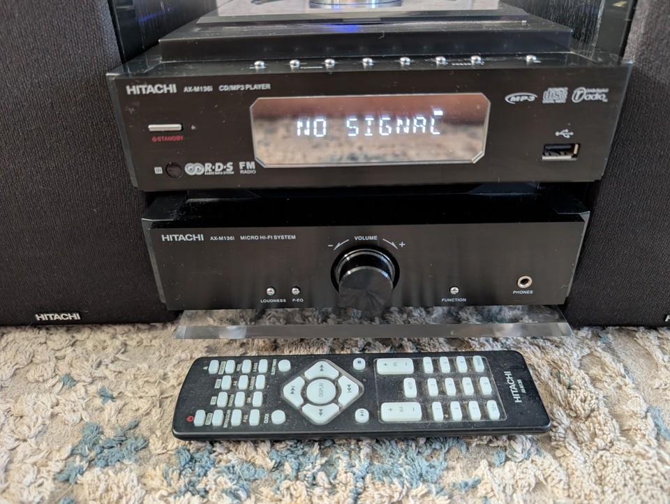 Hitachi AX-M136i CD USB MP3 DAB FM Radio Micro Hi-Fi Music Speaker ...