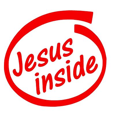 Jesus Inside Vinyl Art Decal Religious God Sticker Window Car Truck ...