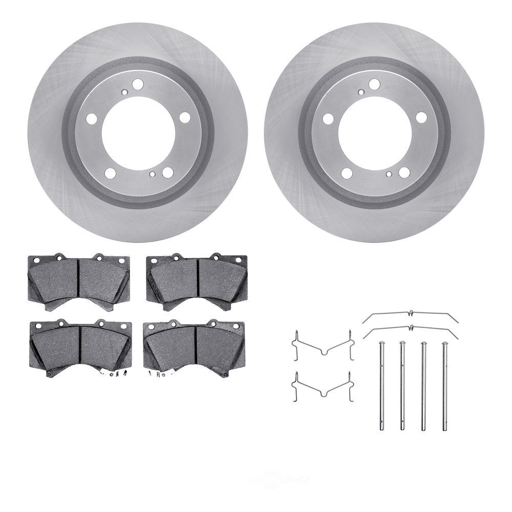 Disc Brake Kit-Rotors with Heavy Duty Brake Pads includes Hardware DFC ...