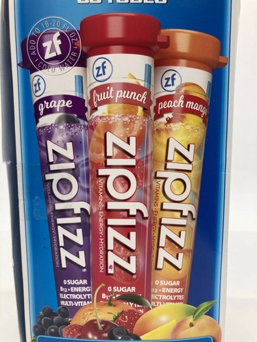 (28) Zipfizz Multi-Vitamin Energy Hydration Drink Mix Grape Fruit Punch ...