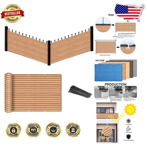 High-Density Polyethylene Privacy Screen 3'x26' - Perfect for Patios ...