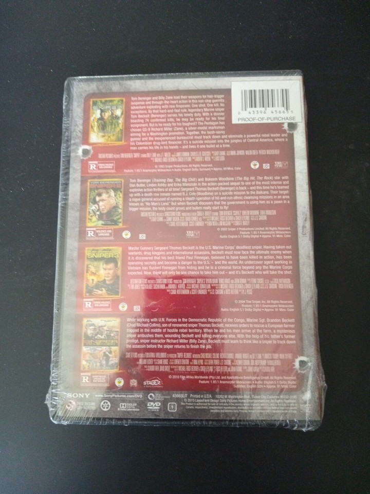 Sniper (1993) / Sniper 2 / Sniper 3 / Sniper: Reloaded - Vol - DVD ...