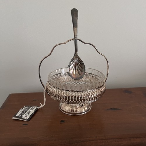 Queen Anne Silverplate Sugar Bowl and spoon by Mayell & Co Wednesbury ...
