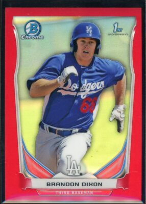 2014 Bowman Chrome Brandon Dixon 1st Bowman Red Refractor RC /5 #BCP62 ...