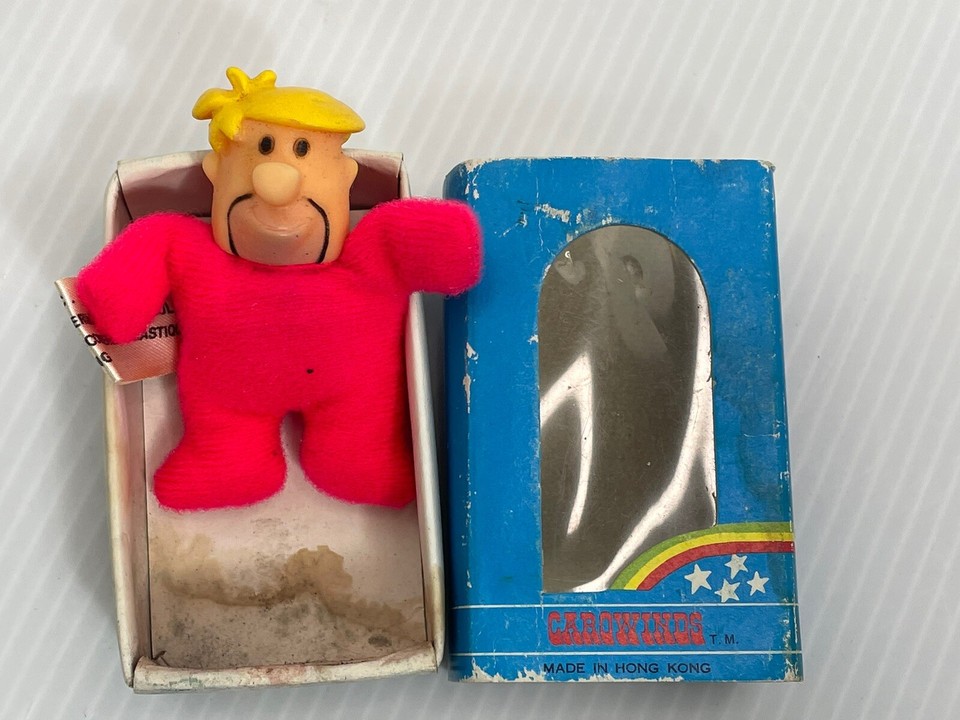 1981 Carowinds Barney Rubble Flintstone vinyl head bean bag plush Hanna ...